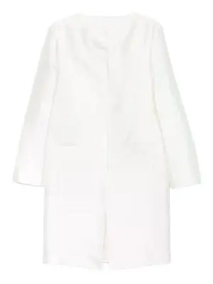 TOTEME Collarless Silk Coat - Neutrals