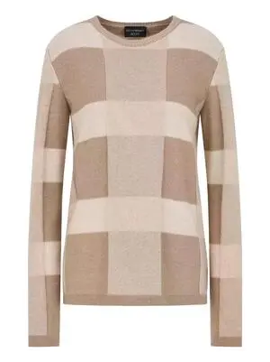 Emporio Armani Icon Checked Sweater - Neutrals