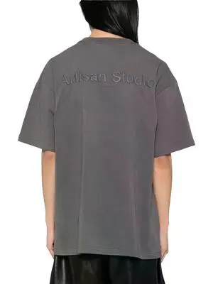 MUSIUM DIV. Logo-embroidered T-shirt - Grey