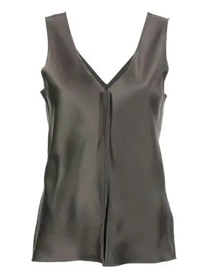 VOZ VOZ Silk Raw-Edge Tank Top
