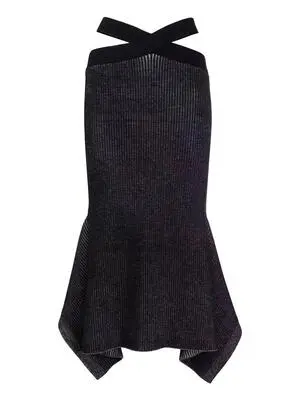3.1 Phillip Lim Ribbed Knit Asymmetric Skirt - Black