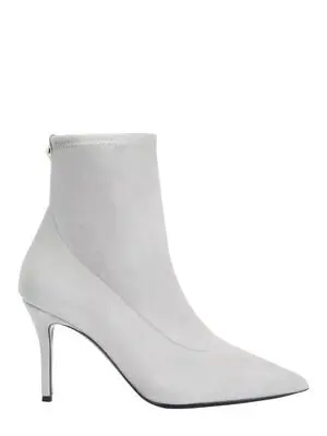GIUSEPPE ZANOTTI Leather Suede Ankle Boots With Stud Detail - Grey