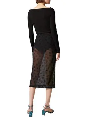MARGHERITA MACCAPANI Maccapani Angela Crop Top With Brooch Detail Black