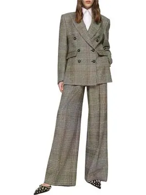 Dolce & Gabbana Plaid-pattern Flared Trousers - Grey