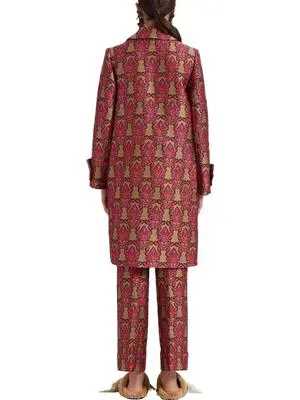 La DoubleJ Precious Jacquard Coat - Pink