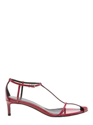 Khaite Bella Leather Sandals - Red