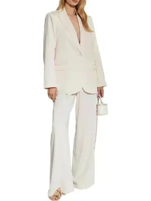 IRO PARIS Satin Finish Wide Leg Trousers - Neutrals
