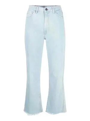 3x1 Emma Cropped Flared Jeans - Blue