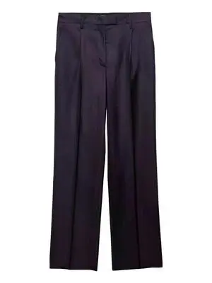 Prada Belted Wool Trousers - Blue