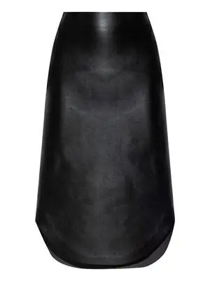 DIESEL® Leather Midi Skirt - Black