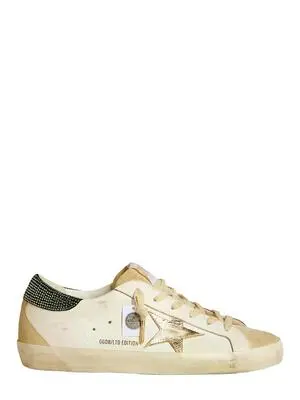 GOLDEN GOOSE Super Star Sneakers With Swarovski Crystal Embellishment - White