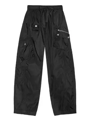 GANNI Cargo Drawstring Trousers - Black