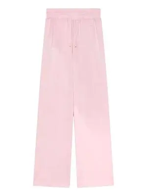 Gcds Logo Embroidered Wide Leg Track Pants - Pink