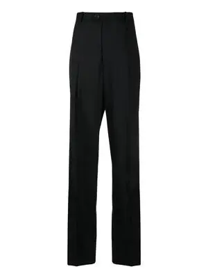 PETER DO Pressed Crease Tailored Trousers - Black