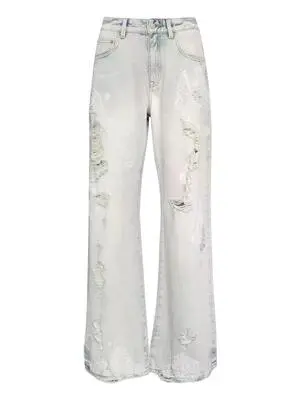 JNBY Distressed Wide-leg Jeans - Blue