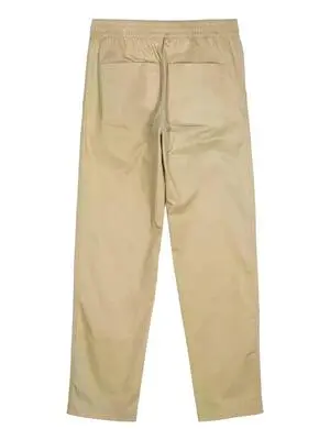 Maison Kitsuné Logo Embroidered Tapered Leg Trousers - Neutrals