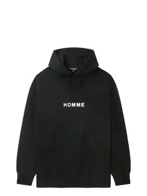 Comme Des Garçons Logo-print Hoodie - Black