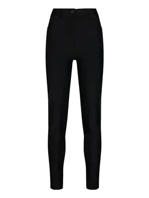 TOM FORD TOM FORD Black Silk-Blend Metallic Sheen Skinny Jeans