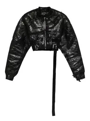 Rick Owens Cropped Bomber Jacket - Black