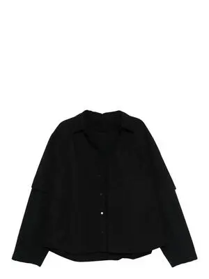 We11Done Layered Cotton Shirt - Black