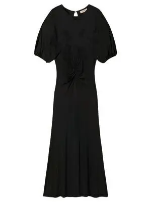 TWINSET Puff Sleeve Midi Dress - Black