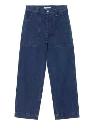 Maison Kitsuné Indigo Washed Denim Workwear Jeans - Blue