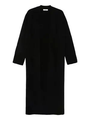 FFORME Gwen Cardigan-coat With Ribbed Trim - Black