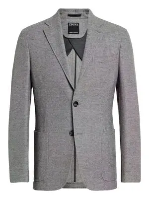 Zegna Trofeo Single-breasted Cashmere Jacket - Grey