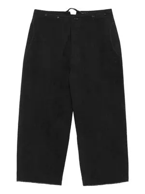 A TENTATIVE ATELIER Charcoal V-cut Trousers - Grey