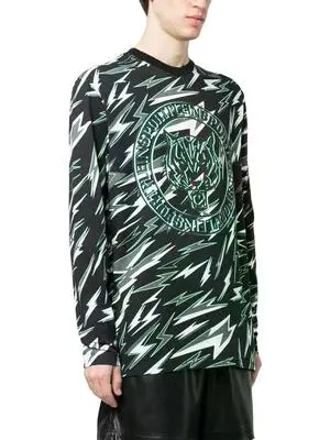 PLEIN SPORT Lightning Print T-shirt - Black