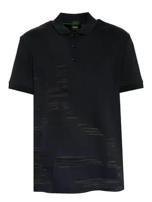 BOSS Graphic Print Polo Shirt - Grey