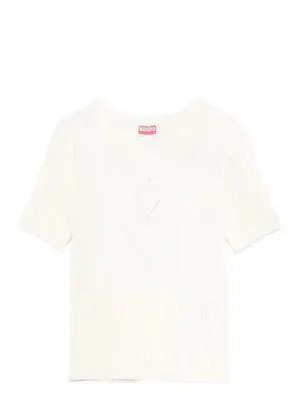 Kenzo Kenzo Diamond-Pattern T-Shirt White