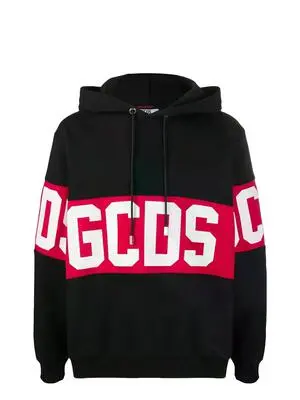 Gcds Logo Print Hoodie - Black