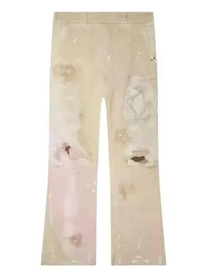 GALLERY DEPT. Beige Cotton Twill Distressed Trousers - Neutrals