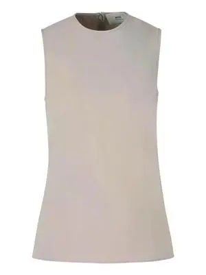 AMI Paris Crepe Tank Top - Neutrals