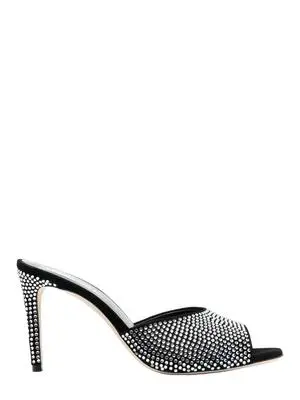 Paris Texas Embellished High Heel Sandals - Black