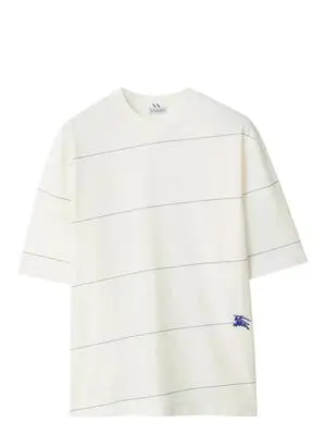 Burberry Striped Cotton T-shirt - White