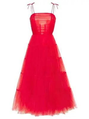 ANA RADU Ana Radu Tie Maxi Dress Red