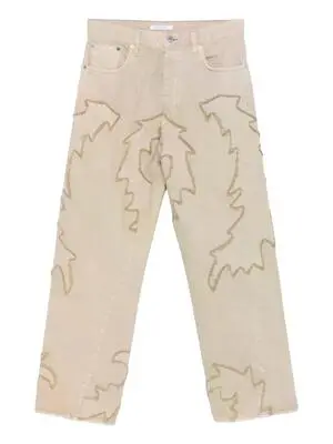 SUNFLOWER Logo Patch Jeans - Neutrals