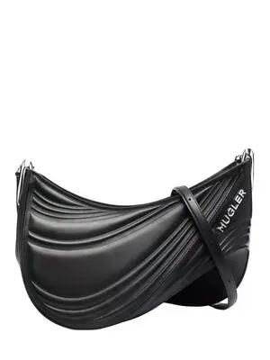 MUGLER Spiral Curve 01 Shoulder Bag - Black