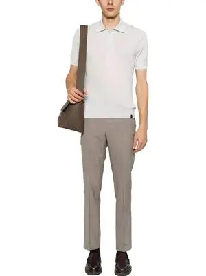 FAY Cable-knit Polo Shirt