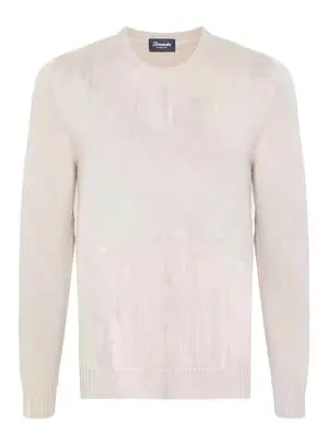 DRUMOHR Merino Wool Crew Neck Sweater - Neutrals
