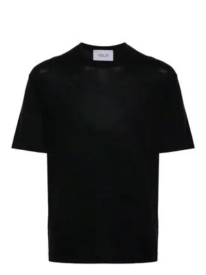 D4.0 Wool Short Sleeve Sweater - Black