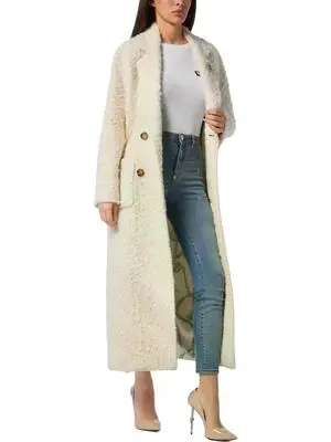 Philipp Plein Double-breasted Bouclé Coat - Neutrals