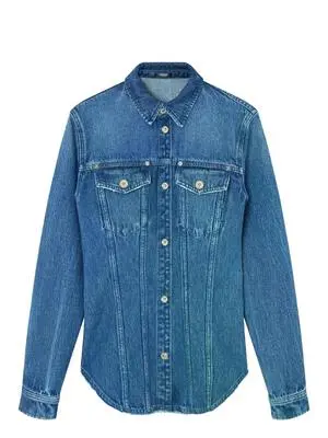 VERSACE Versace Denim Shirt With Medusa Plaque