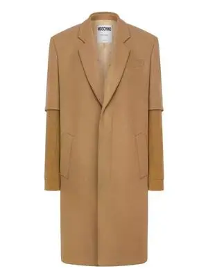 Moschino Notched Lapel Single-breasted Coat - Brown