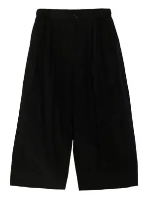 Undercover Linen Wide-leg Trousers - Black