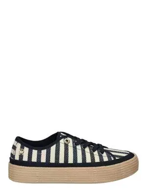 Tommy Hilfiger Striped Platform Lace-up Sneakers - Blue