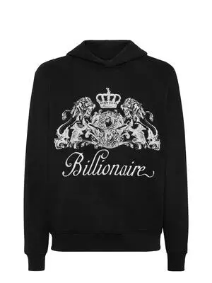 BILLIONAIRE Logo-print Cotton Hoodie - Black