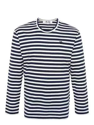 Play Comme Des Garcon Striped T-shirt - Blue